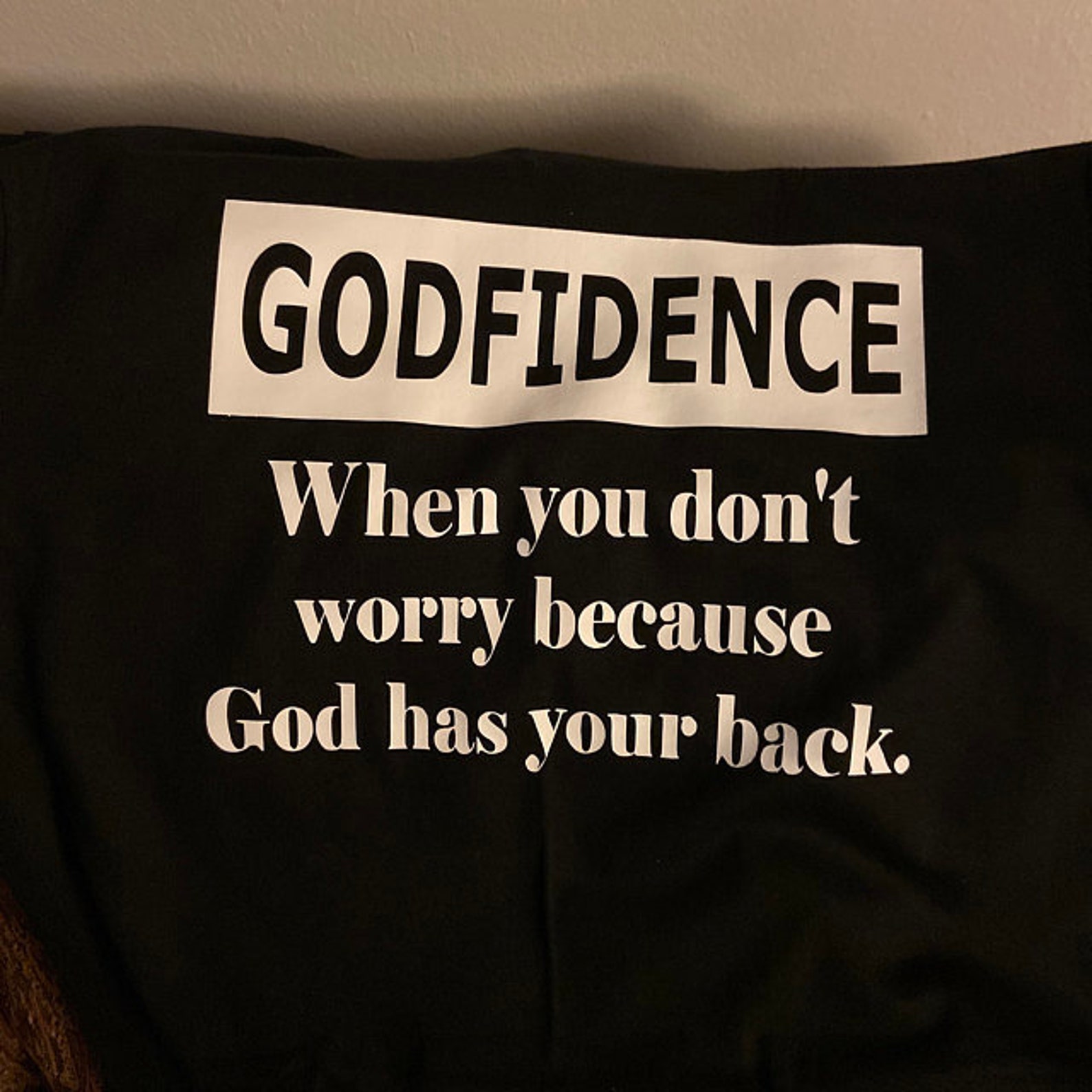 Godfidence When You Don't Worry Because God Has Your Back - Etsy