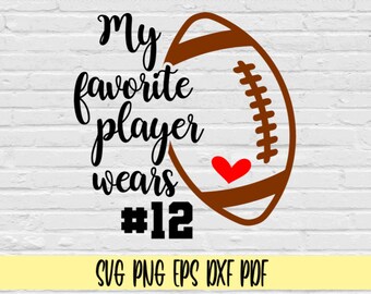 My Favorite Player Wears SVG PNG - Etsy