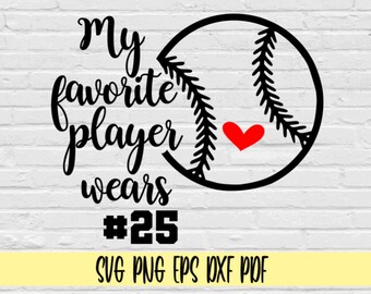 My Favorite Player Wears SVG, PNG - Etsy