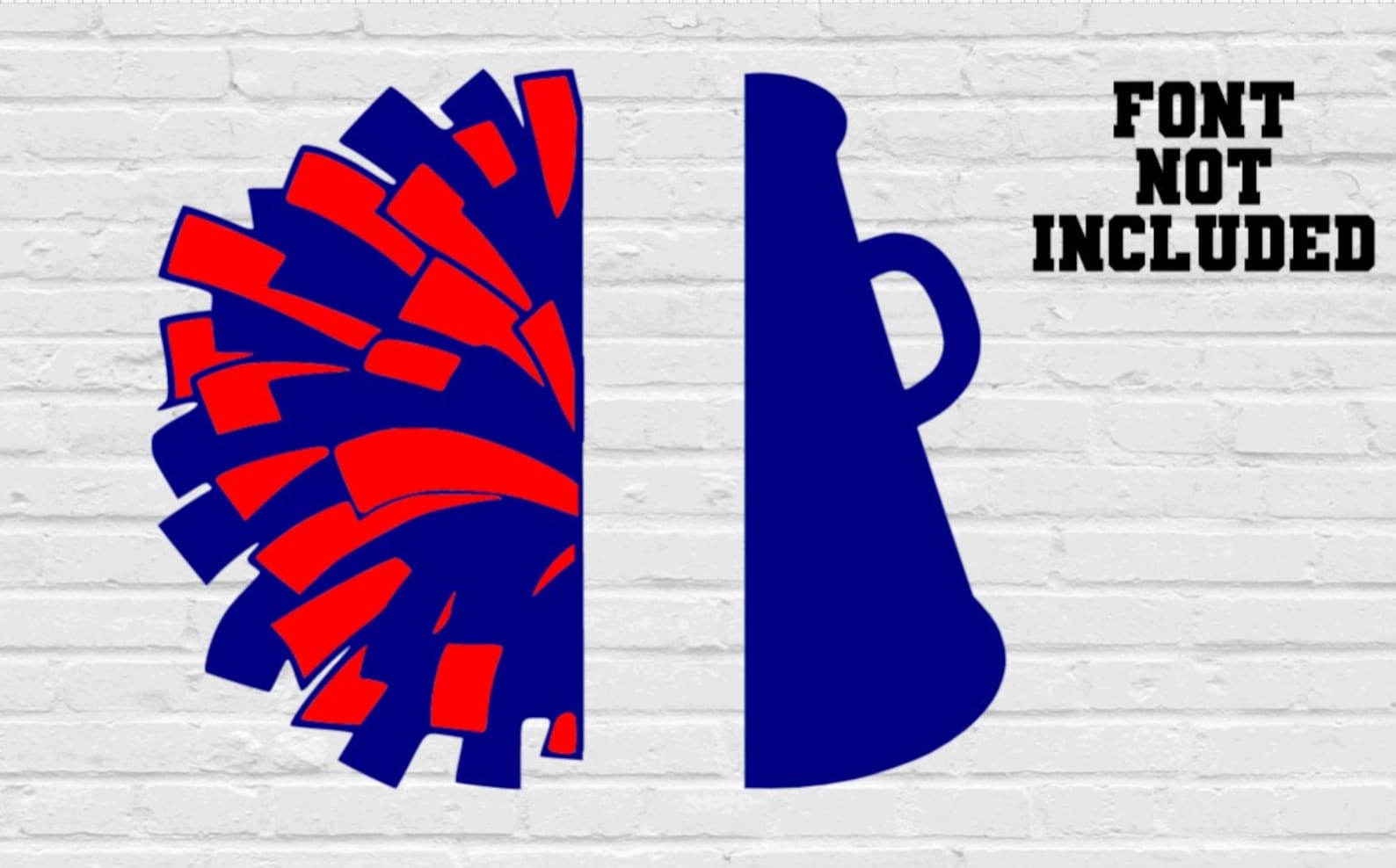 Half Megaphone and Pom Pom Svg/cheer Cone Png Svg/cheerleader - Etsy