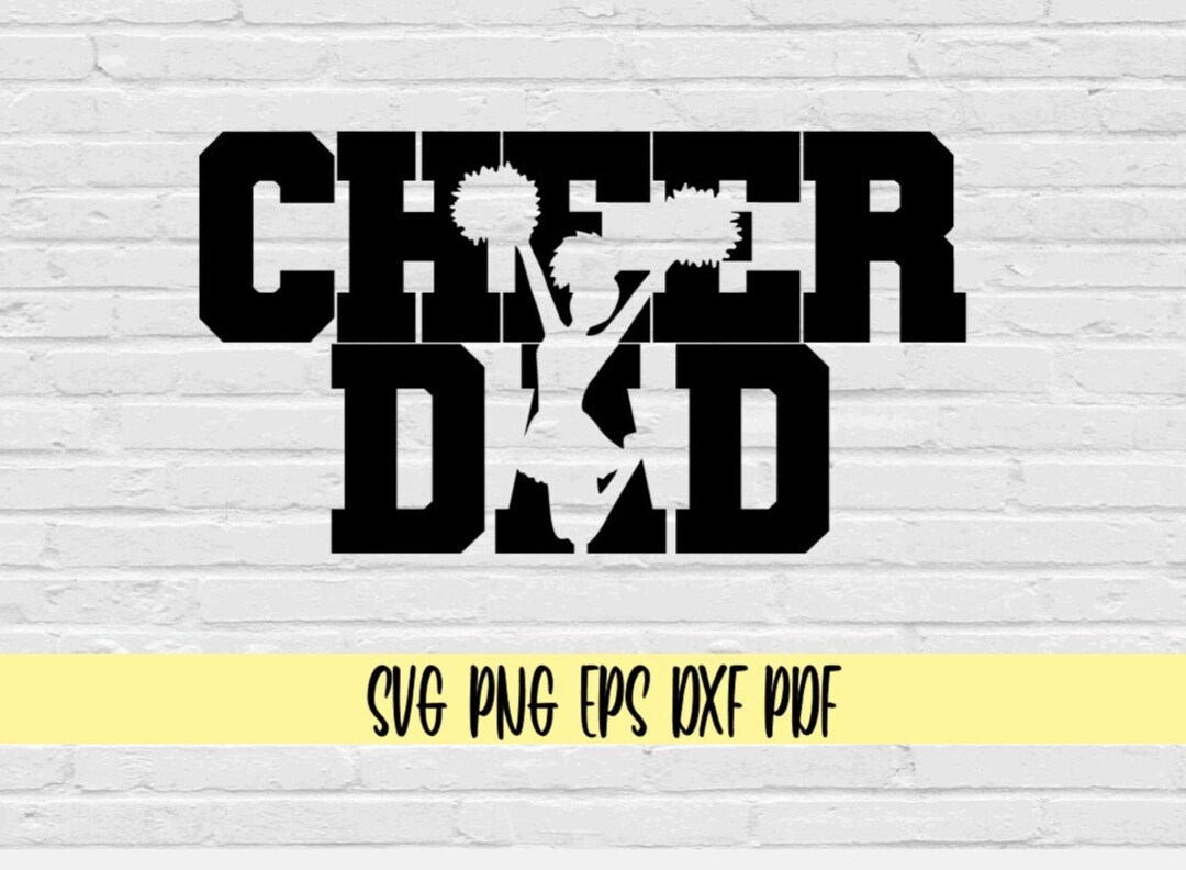 Cheer Dad Svg Png Eps Dxf Pdf/cheer Dad Block Varsity Letters Svg/cheer ...