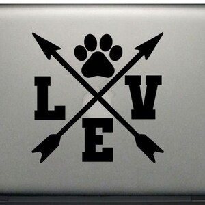 Love With Paw Print and Arrows Crossed Svg Png Eps Dxf Pdf - Etsy