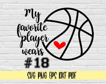 My Favorite Player Wears SVG, PNG - Etsy
