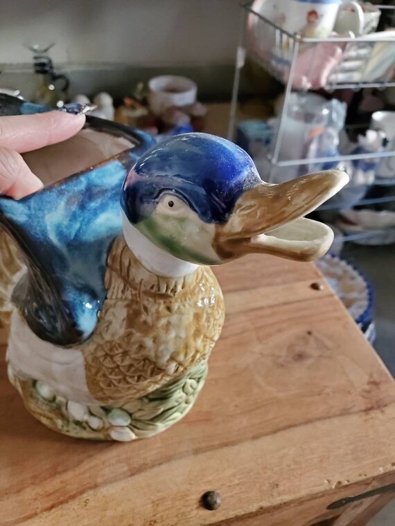 Fine Art Ceramics Beautiful duck pitcher Art & Collectibles etna.com.pe