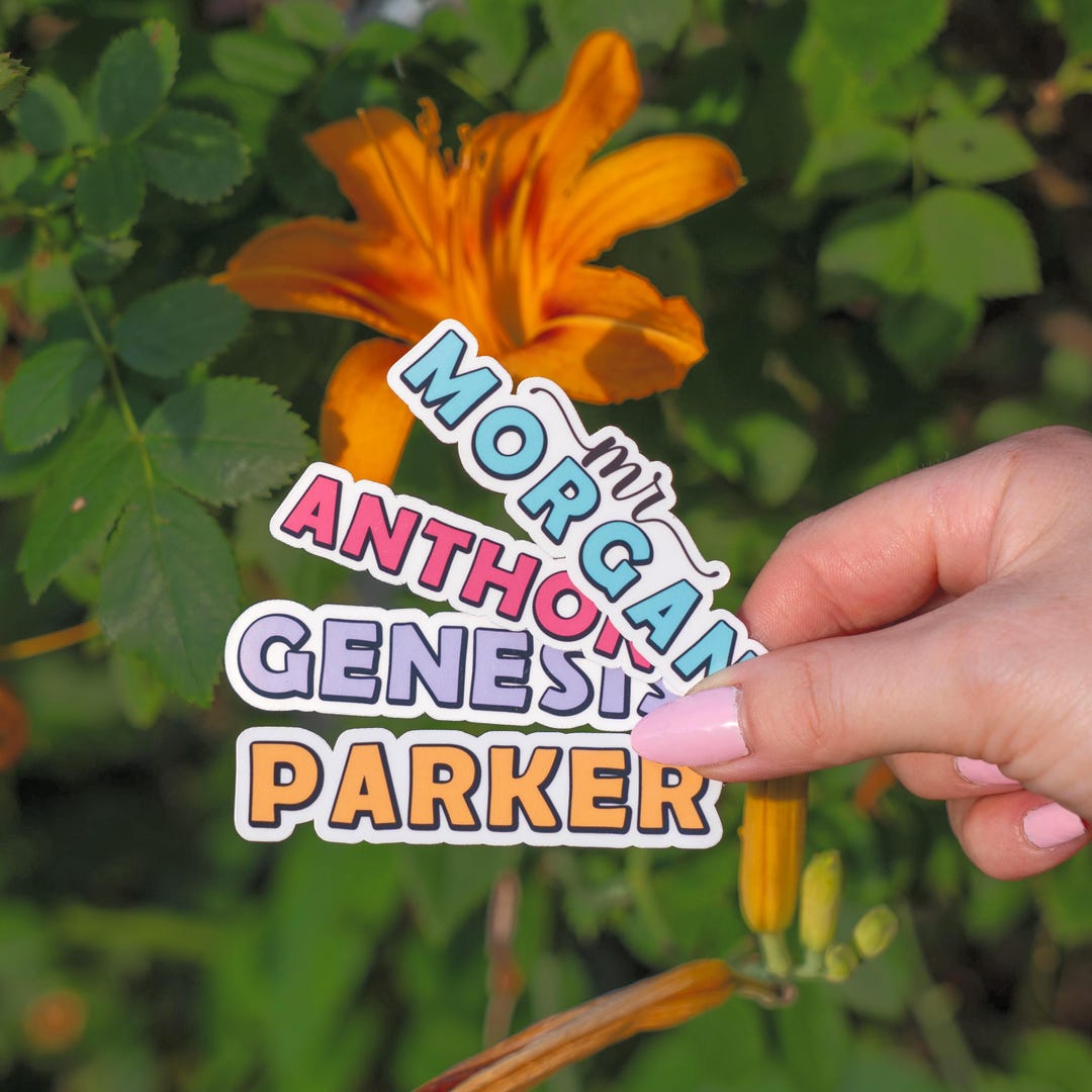 Personalized Full Name Sticker ~ Personalized Waterproof Vinyl Label ...