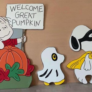 Linus and Friends Welcome Great Pumpkin Halloween Decor - Etsy