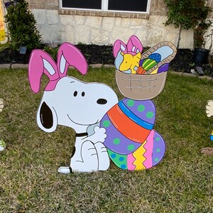 Peanuts Gang Easter Yard Art - Etsy