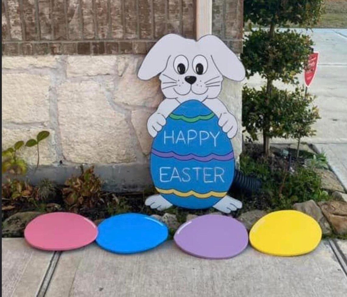 Easter Bunny Yard Art - Etsy