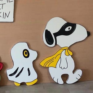 Snoopy Ghost Pumpkin Yard Art - Etsy