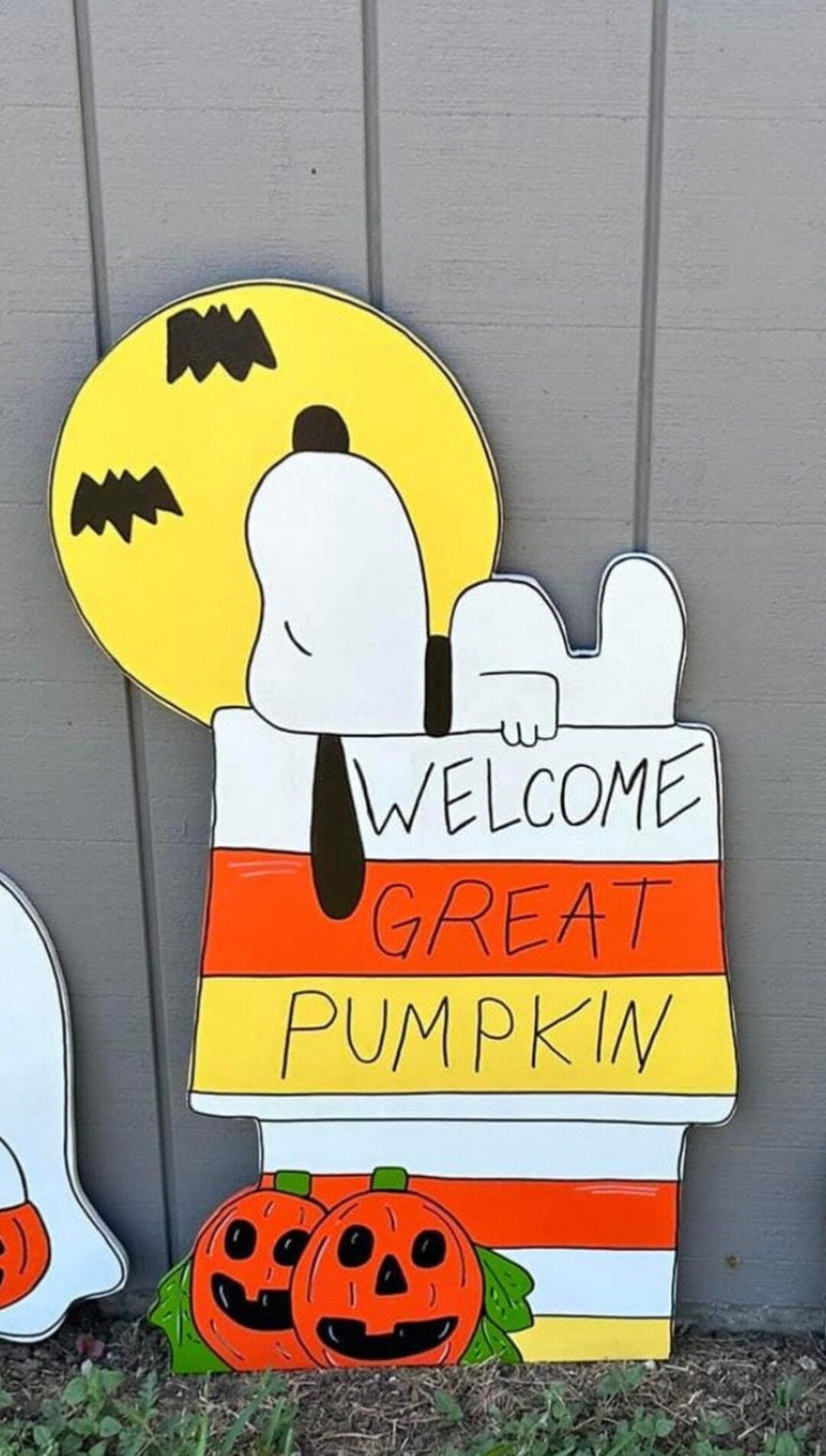 Snoopy Candy Corn Houes Yard Art - Etsy