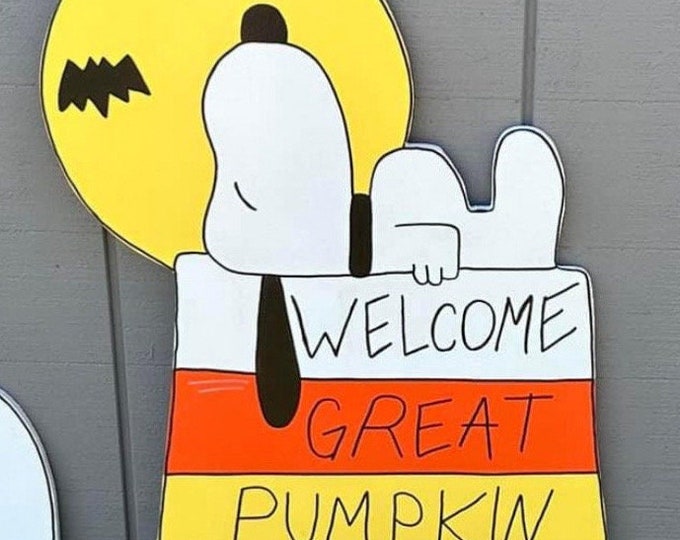Snoopy Candy Corn Houes Yard Art - Etsy