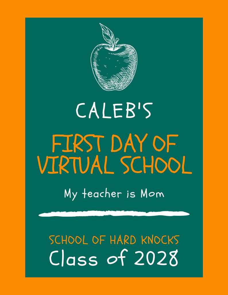 First Day of Virtual School - Etsy