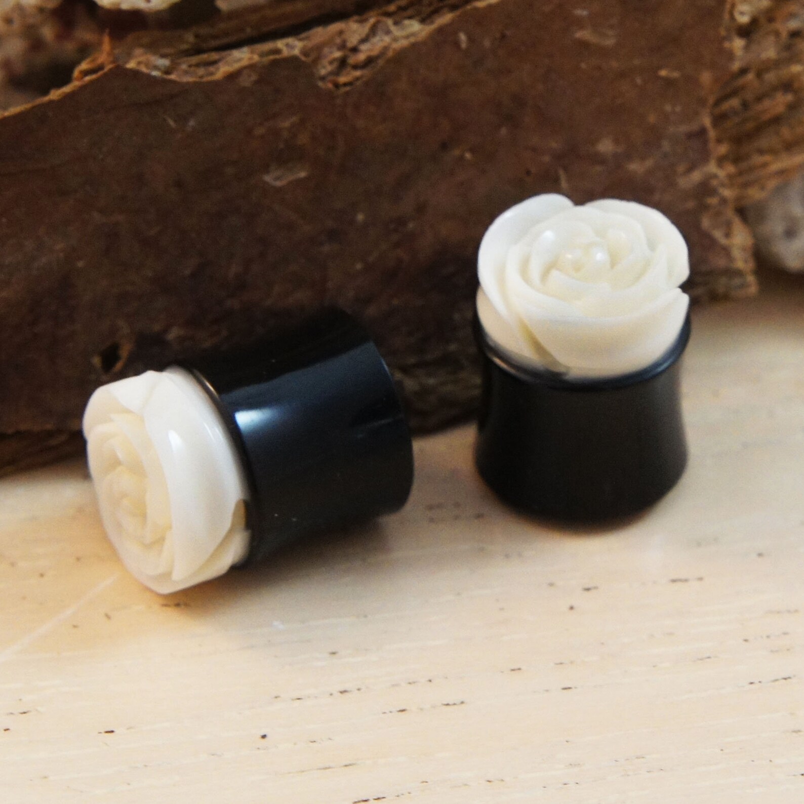 Bouchon de klaxon avec accent de rose sculpté Bouchons 8mm 0G - Etsy France