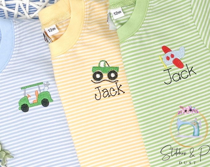 Boys Monogrammed Shirt and Shorts Set, Monogrammed Outfit for Toddler ...