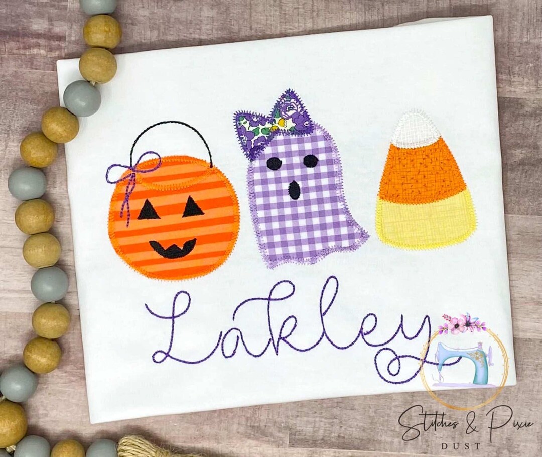 Girls Halloween Shirt/candy Corn, Ghost With Bow/trick or Treat Shirt ...