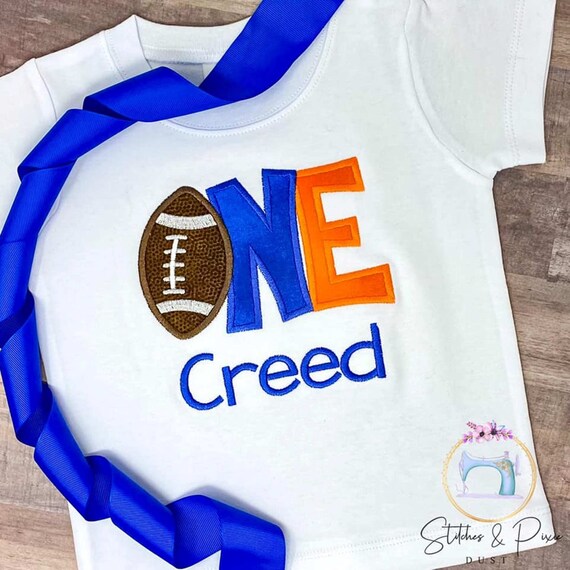 Boys First Birthday Football Shirt/personalized Birthday - Etsy