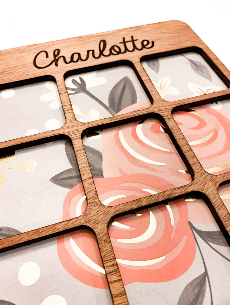 Personalized Wooden Tic Tac Toe Custom Board Game Family | Etsy