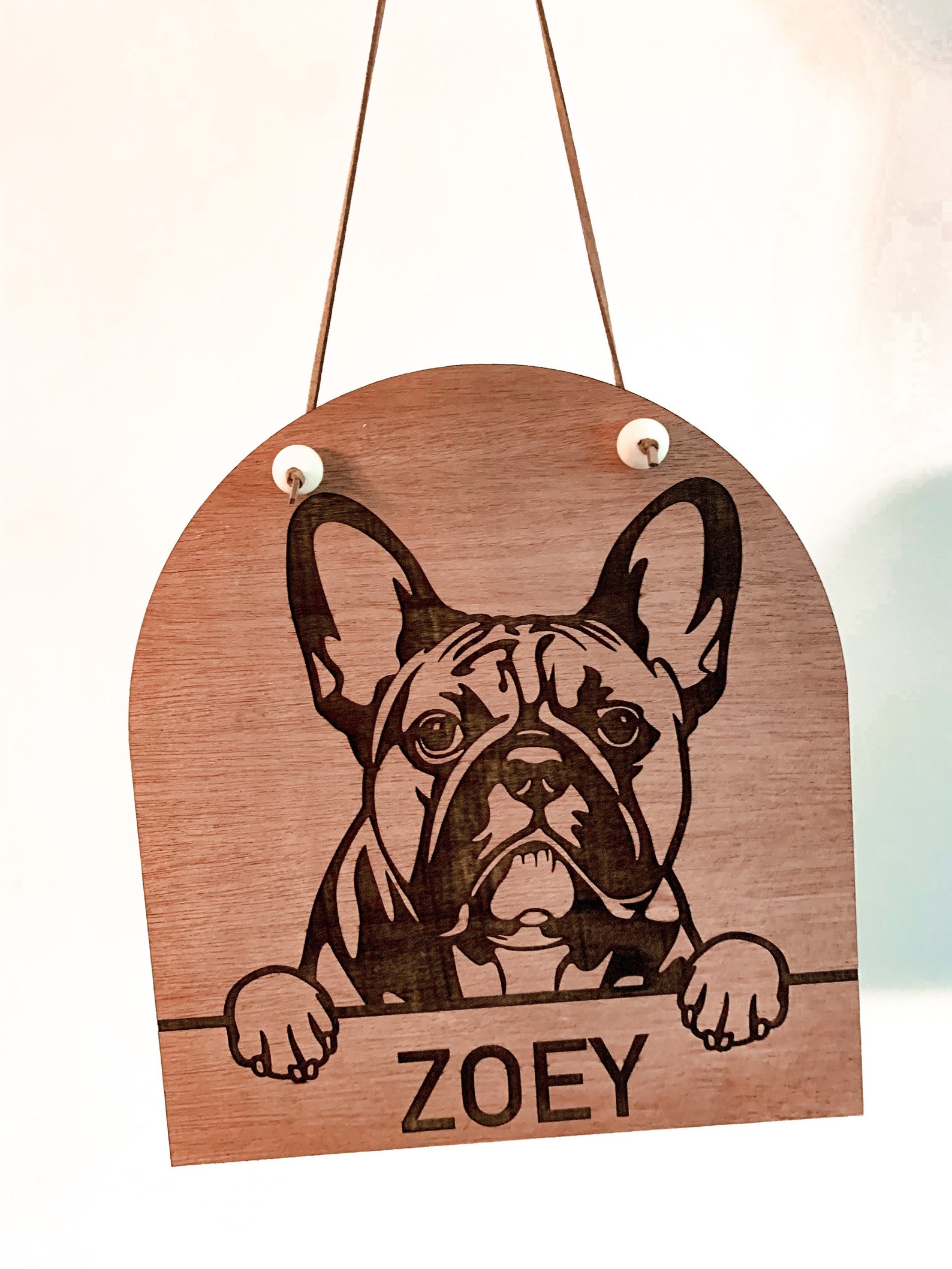 Personalized Dog Peaking Wooden Sign Custom Dog Sign Dog | Etsy