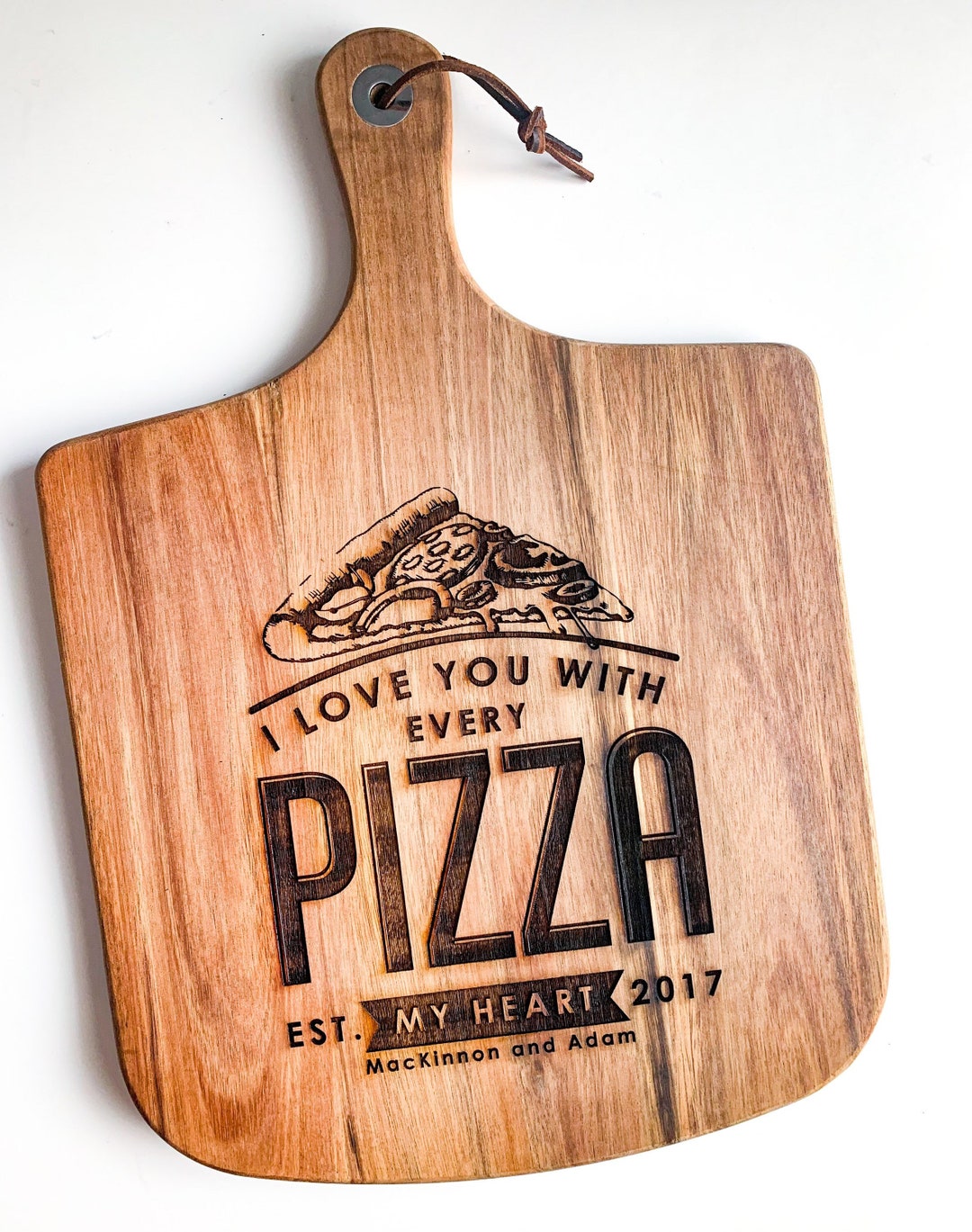 Personalized Wooden Pizza Board, Custom Pizza Peel, Valentines Day Gift ...