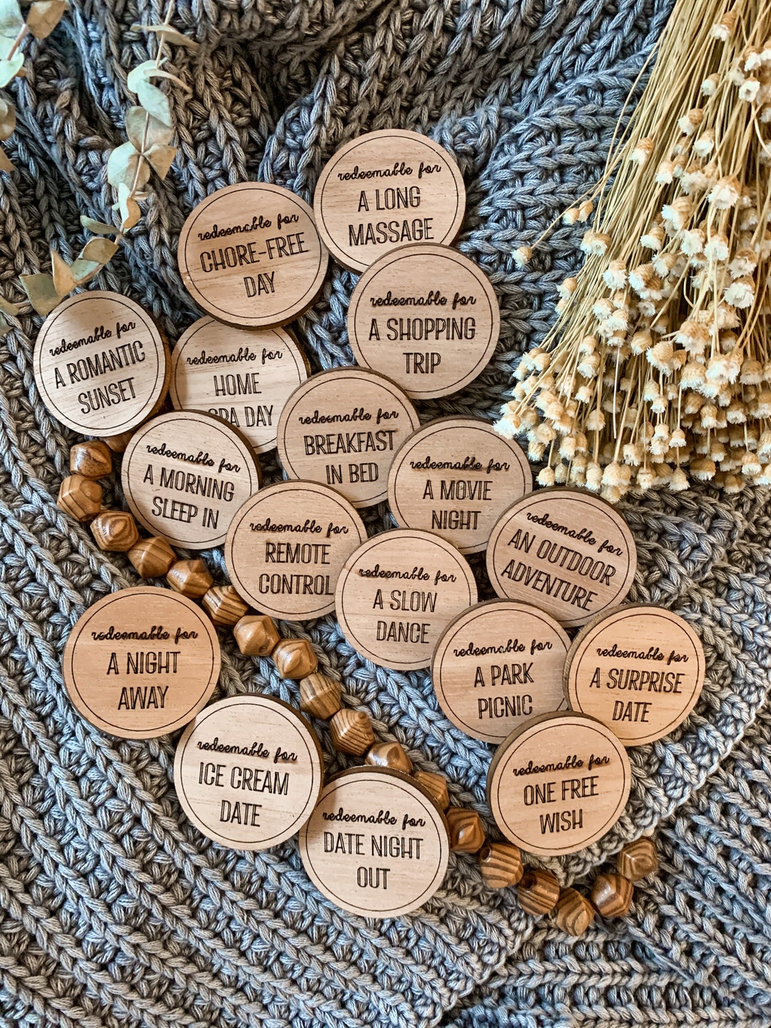 Love Coupons, Redeemable Love Actions, Gift for Couple, Thoughtful ...