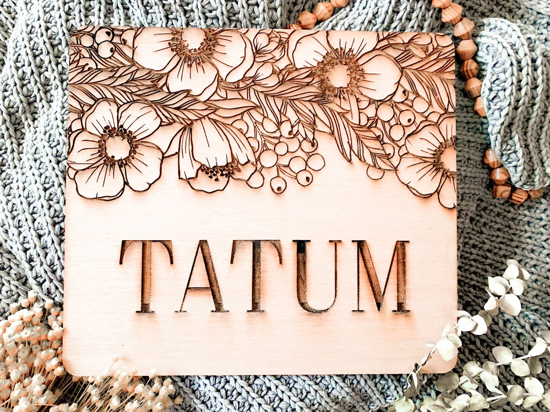 Baby Girl Nursery Sign, Name Nursery Sign, Custom Flower Sign ...
