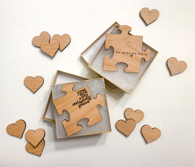 Wooden My Missing Piece Puzzle Token, Valentine’s Day Gift, You Are My ...