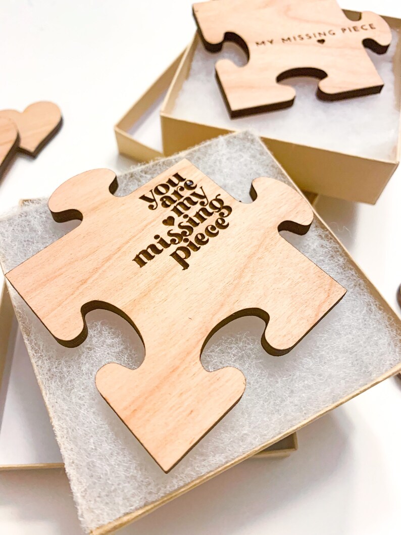 Wooden My Missing Piece Puzzle Token, Valentine’s Day Gift, You Are My ...