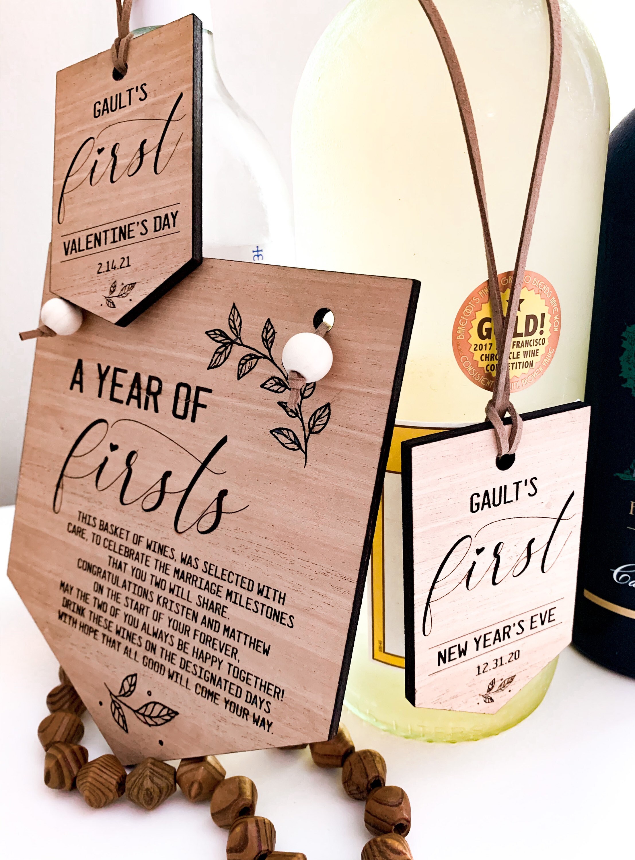 Custom Marriage Milestones Gift Tags, Couples Wedding Shower Gift ...
