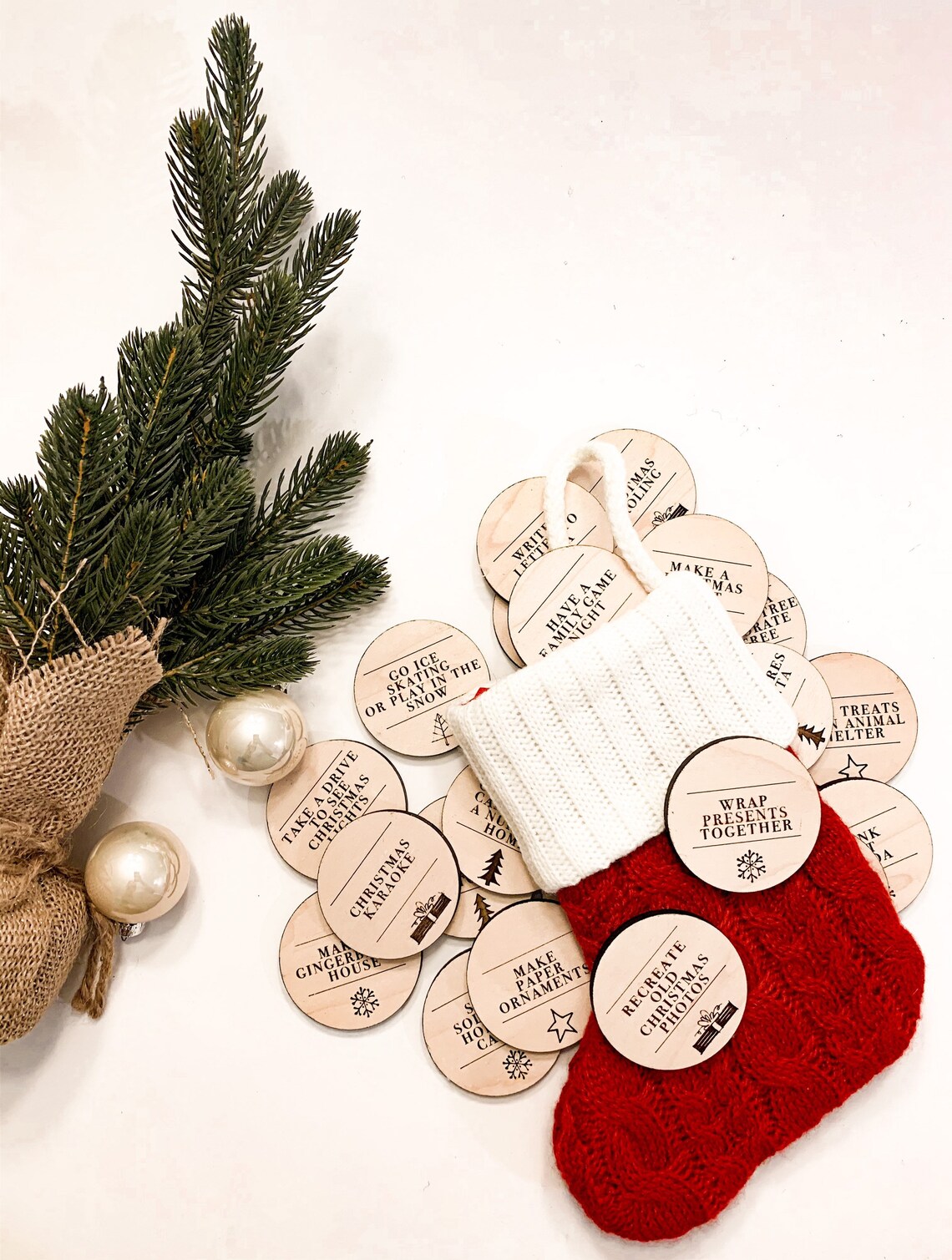 25 Days of Christmas Activity Tokens Advent Holiday | Etsy