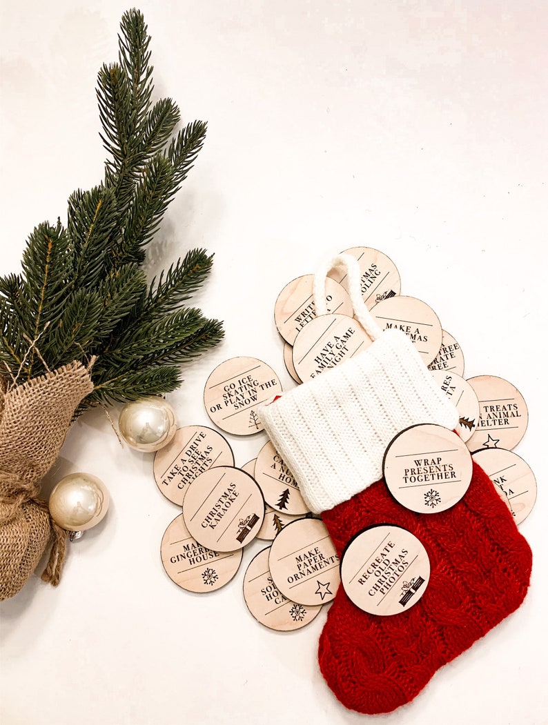 25 Days of Christmas Activity Tokens Advent Holiday - Etsy