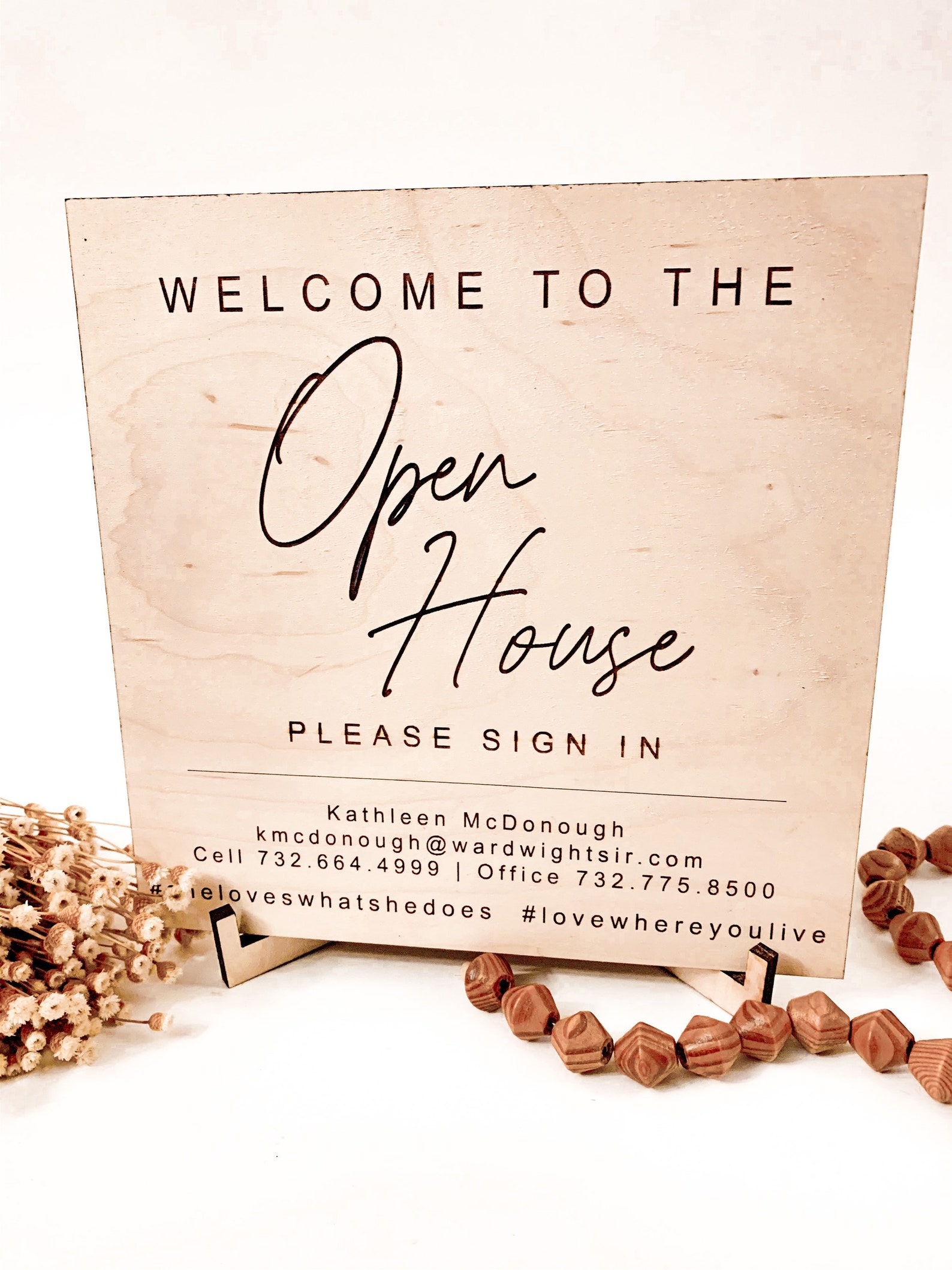 Open House Sign Wooden Realtor Sign-in Real Estate Agent | Etsy