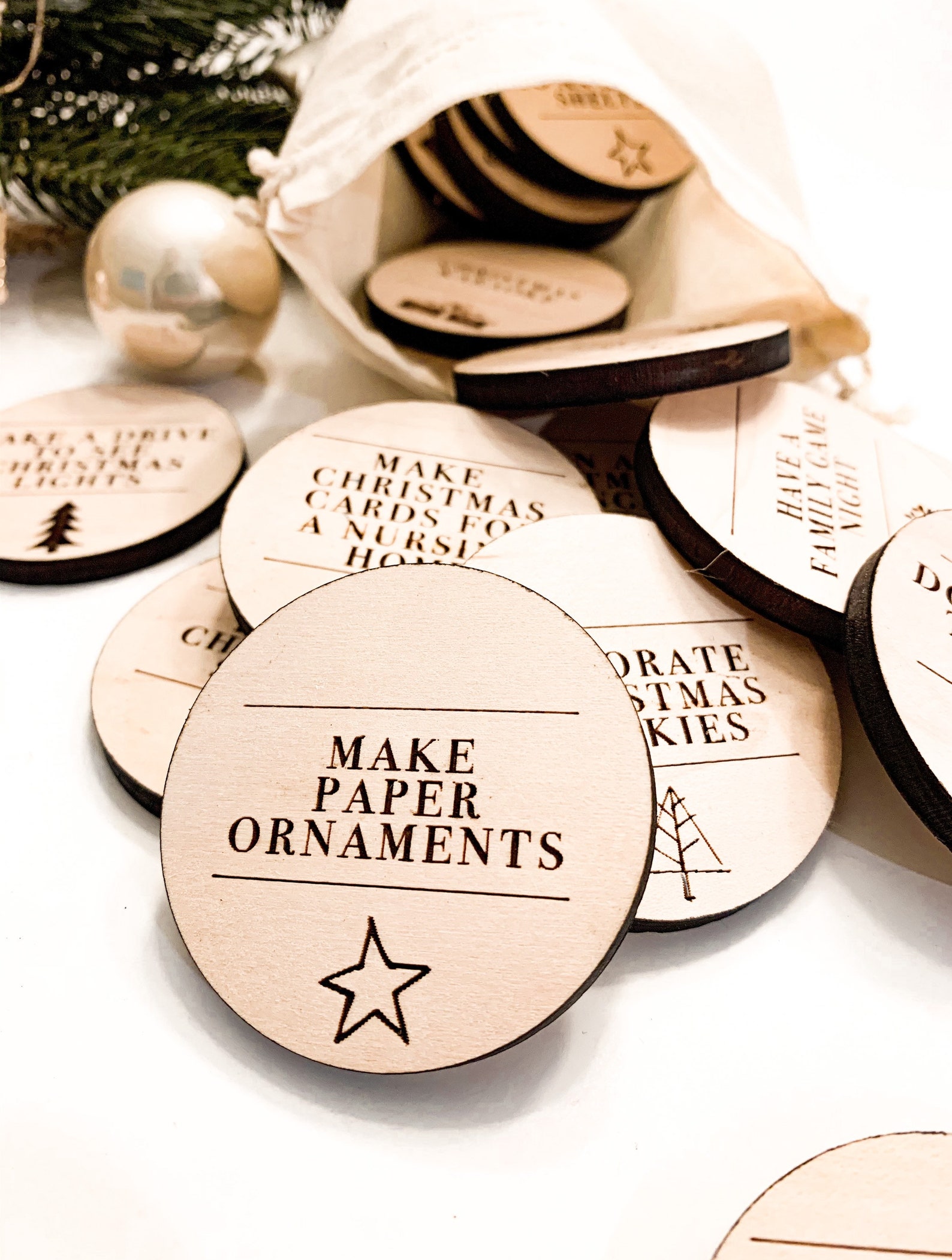 25 Days of Christmas Activity Tokens Advent Holiday - Etsy