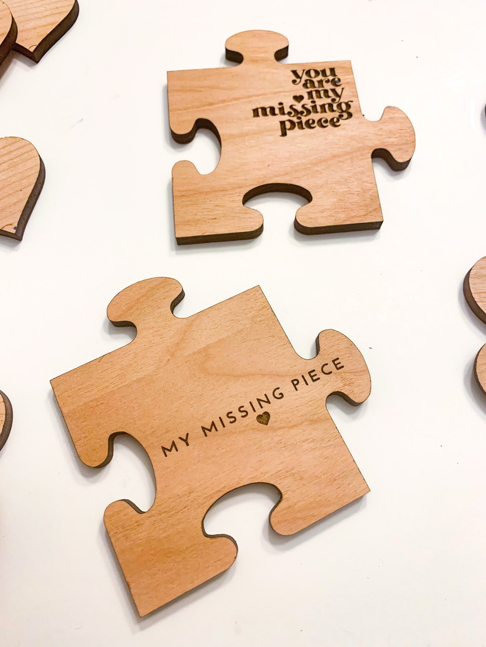 Wooden My Missing Piece Puzzle Token, Valentine’s Day Gift, You Are My ...