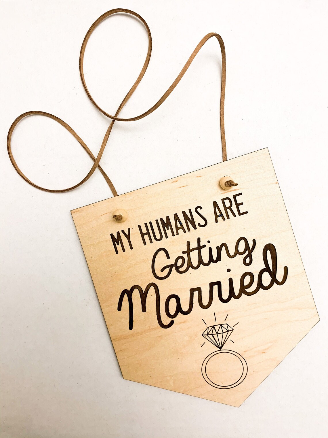 My Humans Are Getting Married Sign Dog Engagement Photo | Etsy