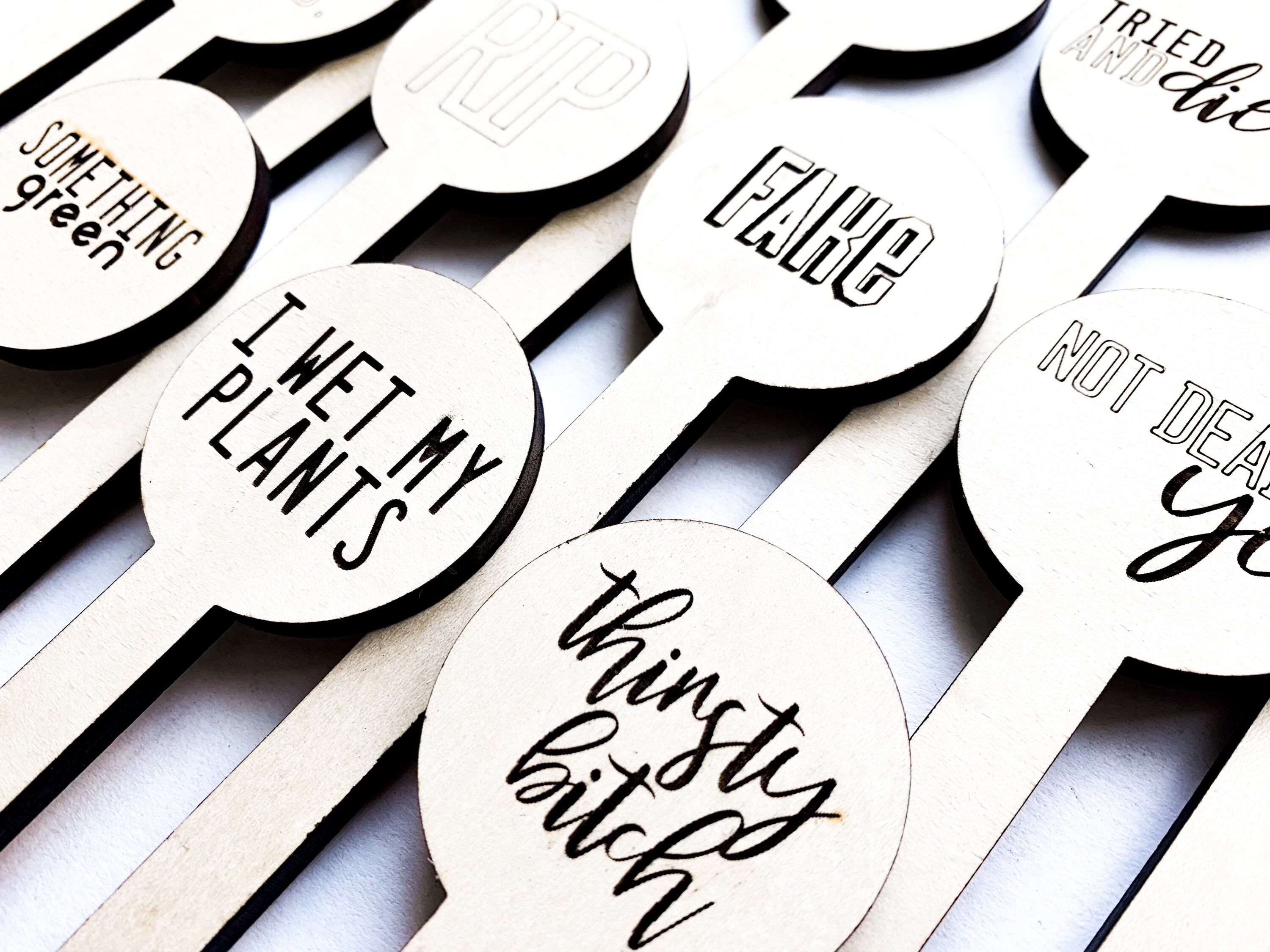 Funny Plant Markers, Inappropriate Garden Stakes, Plant Pun Sign ...
