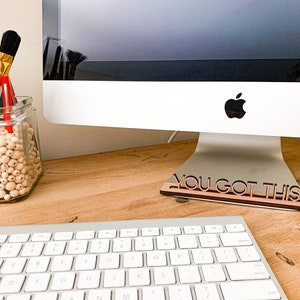 Custom Phrase Cut Out Sign, Inspirational Desk Sign, Shelf Sign, Wooden ...