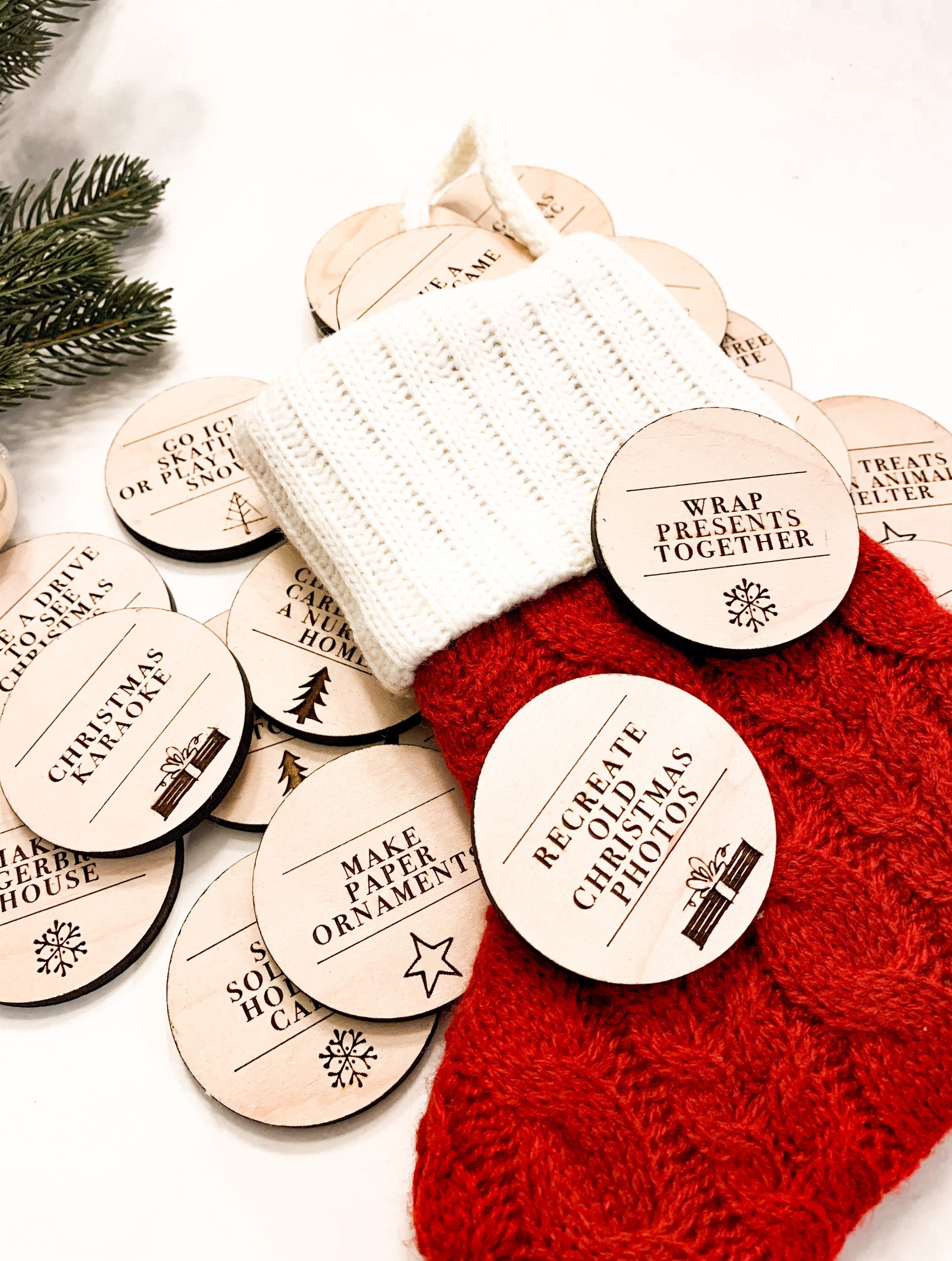 25 Days of Christmas Activity Tokens Advent Holiday - Etsy