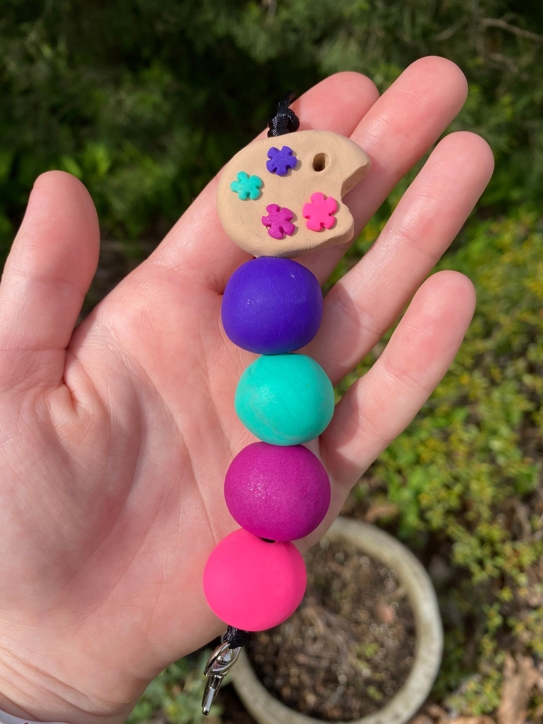 Paint Palette Teacher Lanyard Art Teacher Lanyard Clay | Etsy