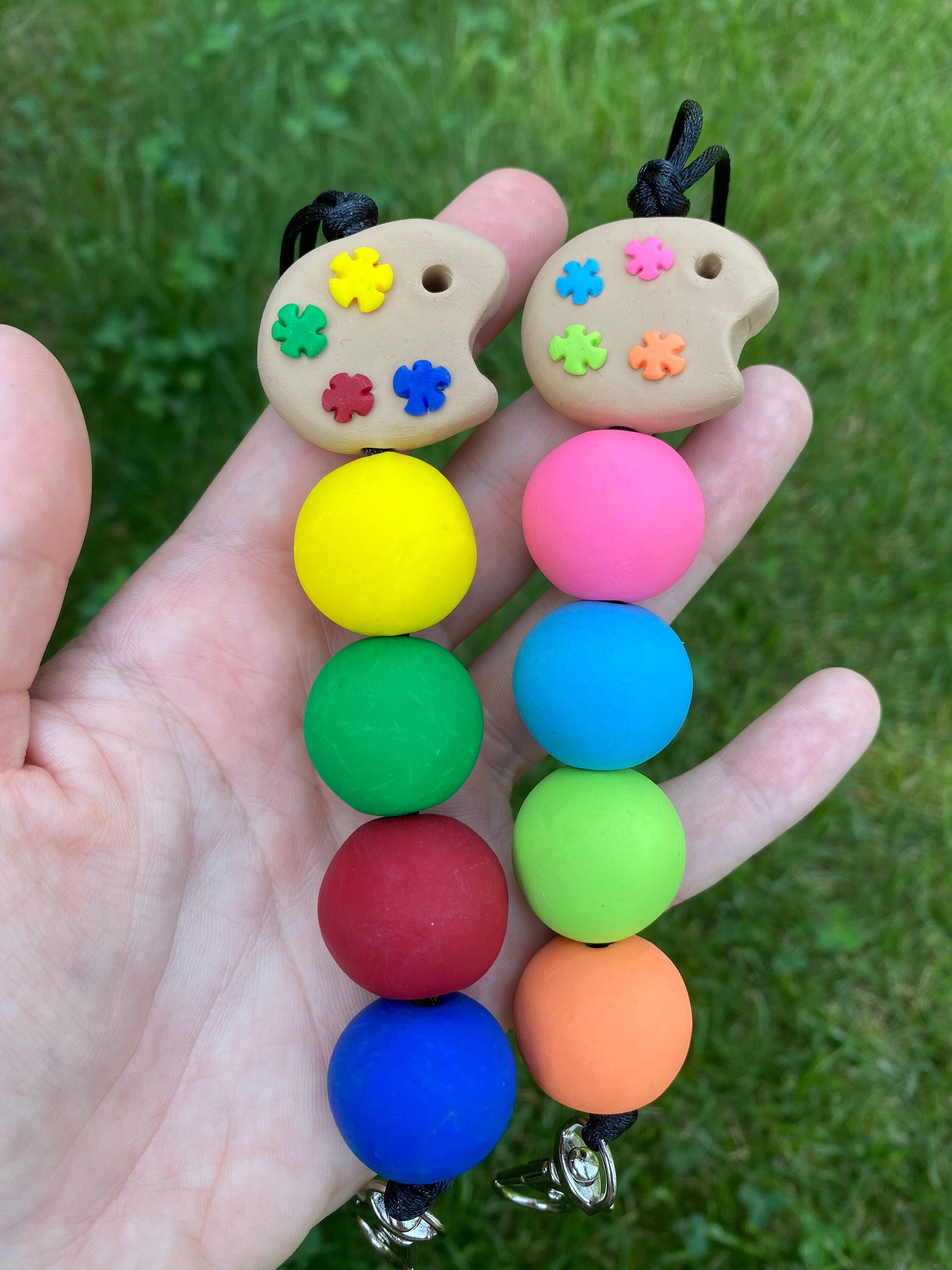 Paint Palette Teacher Lanyard Art Teacher Lanyard Clay | Etsy