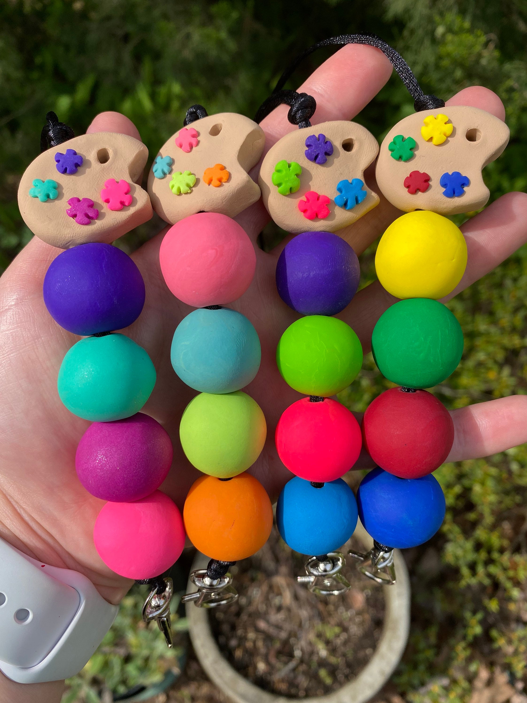 Paint Palette Teacher Lanyard Art Teacher Lanyard Clay | Etsy