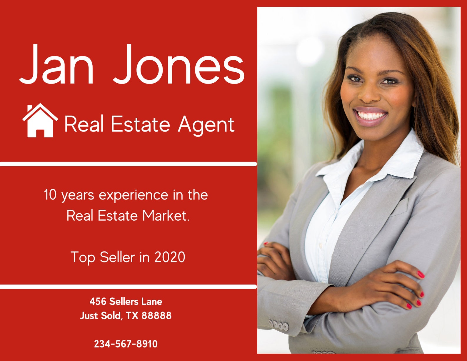 Real Estate Agent Post Card Template | Etsy