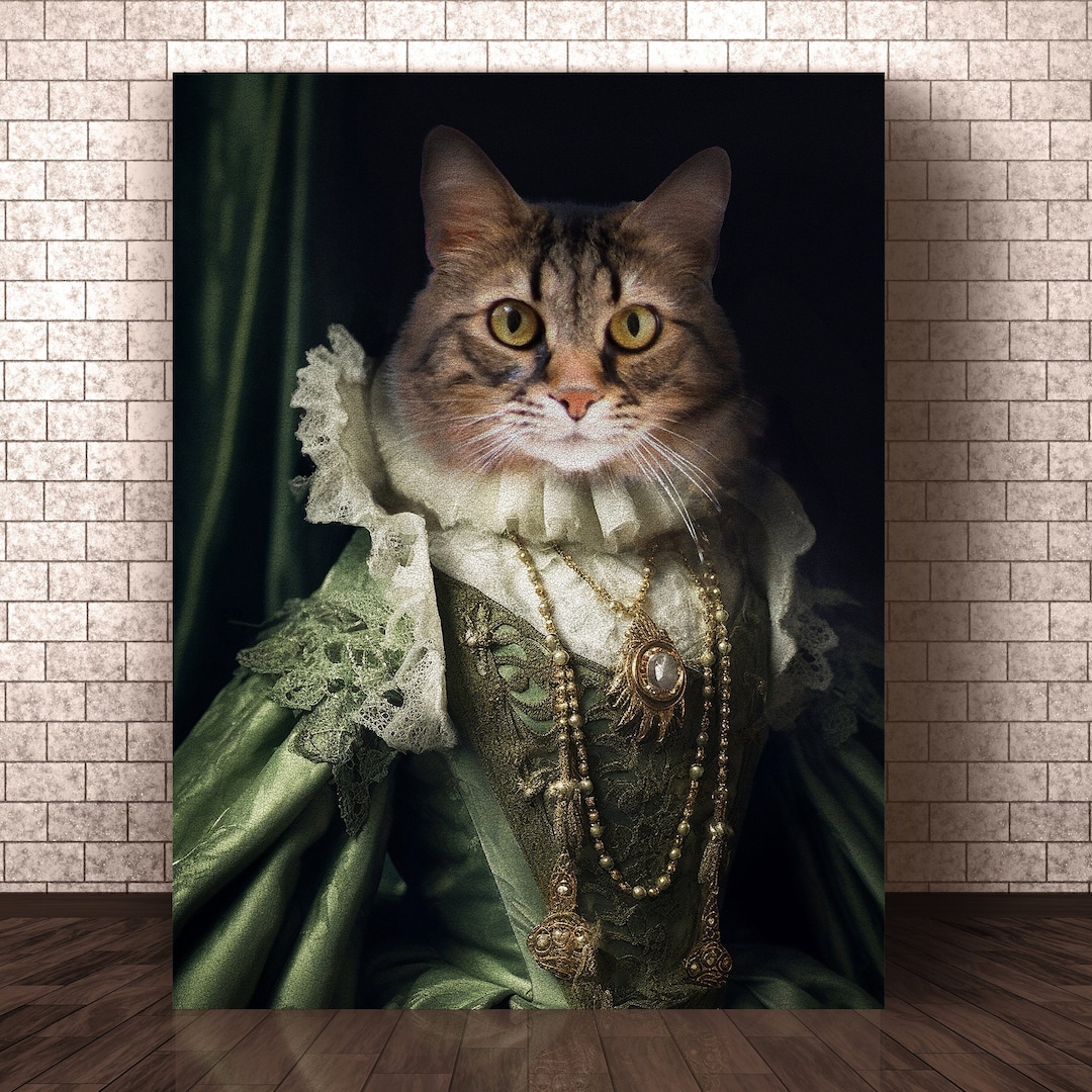 Royal Pet Portrait, Custom Pet Portrait, Royal Cat Painting, Royal Dog ...