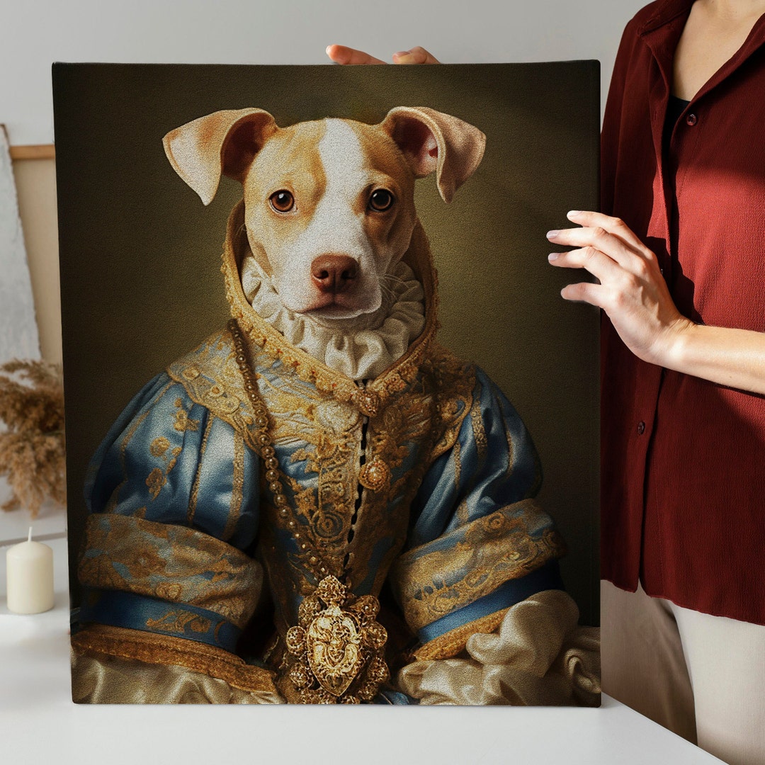Custom Renaissance Pet Portrait, Royal Dog Painting, Pet Lover, Royal ...