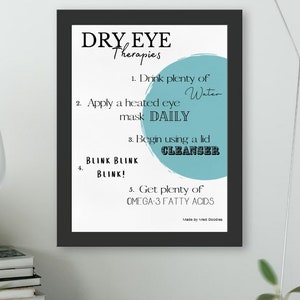 Dry Eye Therapy | Dry Eye Poster | Educational Optometry | Optometry ...