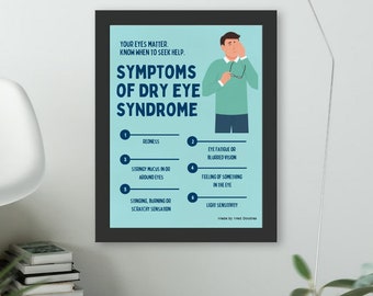 Dry Eye Symptoms Dry Eye Poster Educational Optometry Optometry Artwork ...