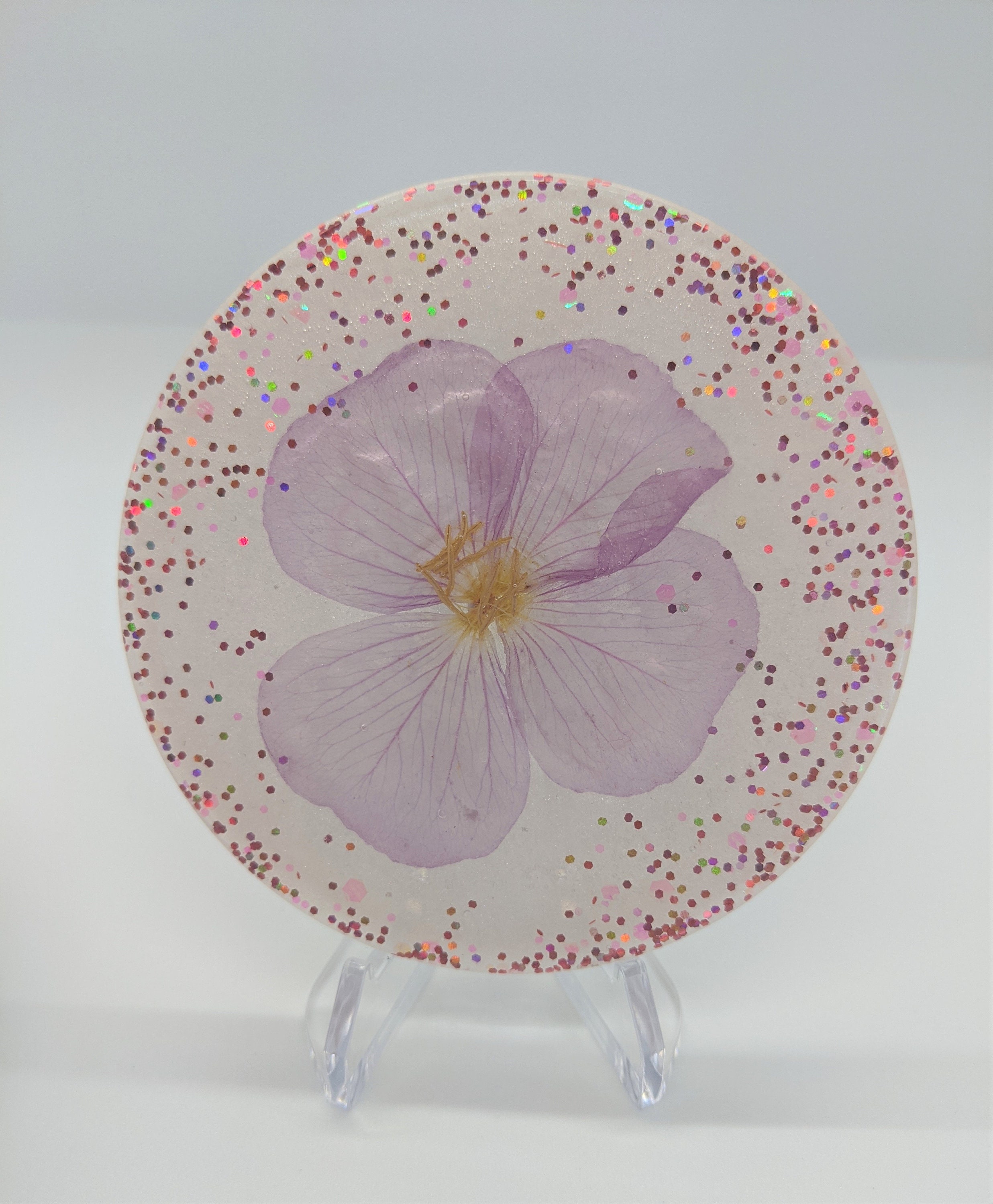 Pink Coaster/flower Coaster/resin Coaster Set/gift for Home/flower ...