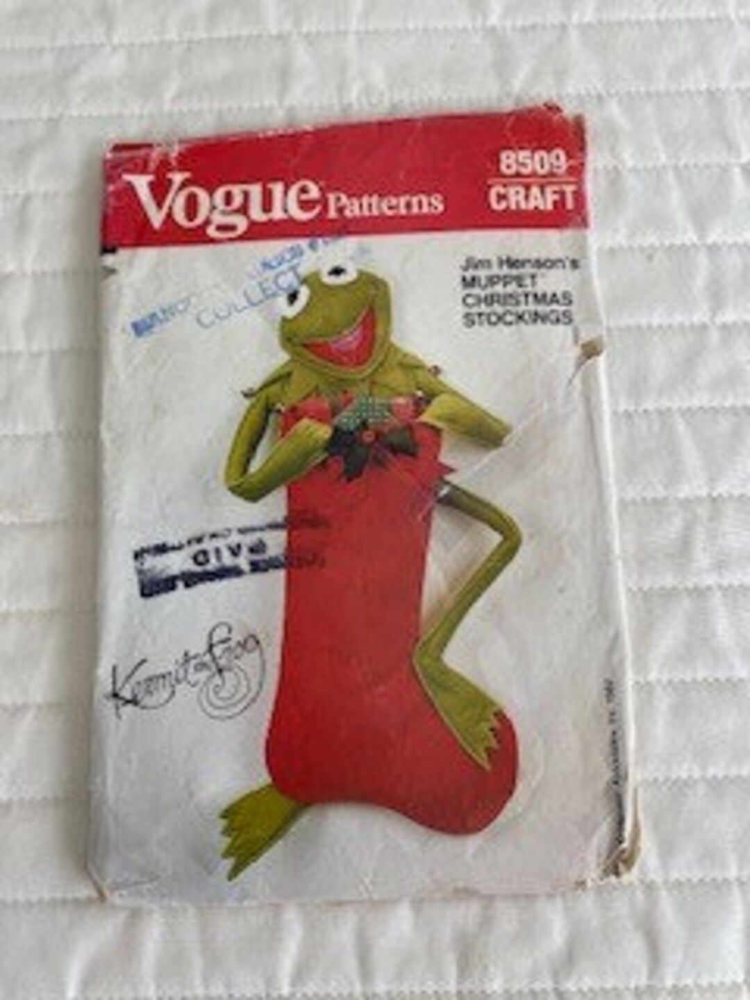 Vogue Craft Pattern 8509 for Jim Henderson's Kermit the Frog Christmas ...