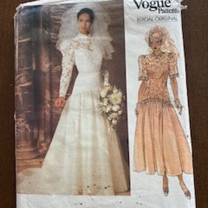 Vogue Bridal Pattern 1660: Cut - Etsy