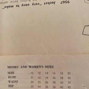 Rare Vogue Pattern 9567 for Misses' Jacket; Uncut - Etsy