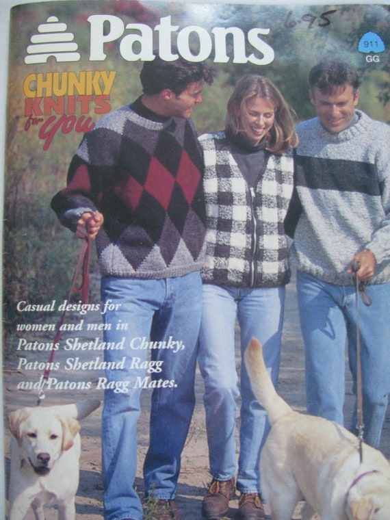 Patons Chunky Knits Patterns for Men and Women | Etsy